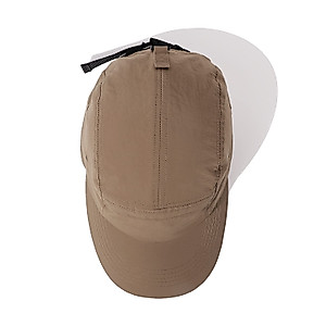 CLAPE Curved Brim 5 Panel Hat UPF50+ Sun Hats Quick Dry Outdoor Sports Run Cap (GD50-Black)