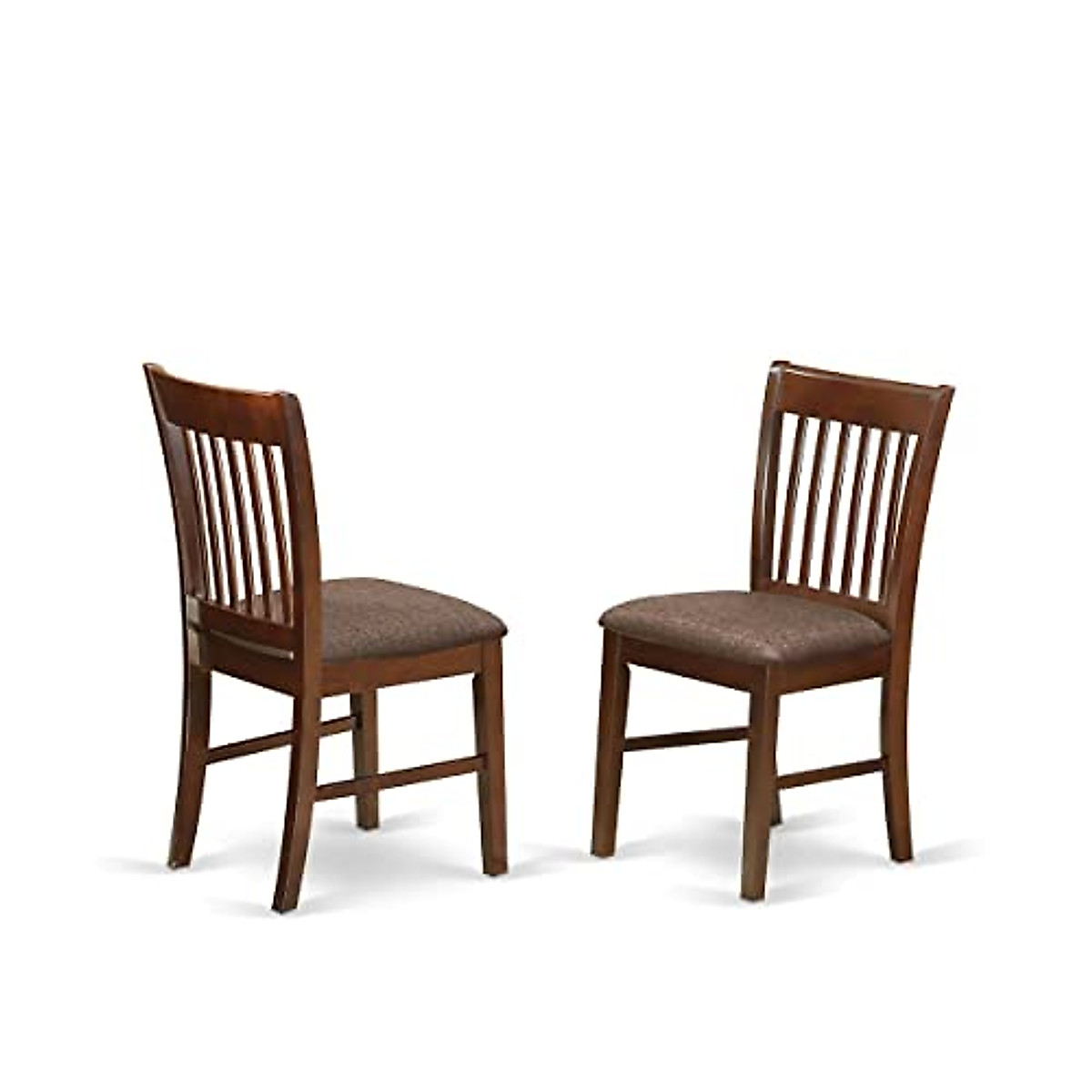 East West Furniture NOFK3-MAH-C Dining Set, Microfiber Upholstered Seat