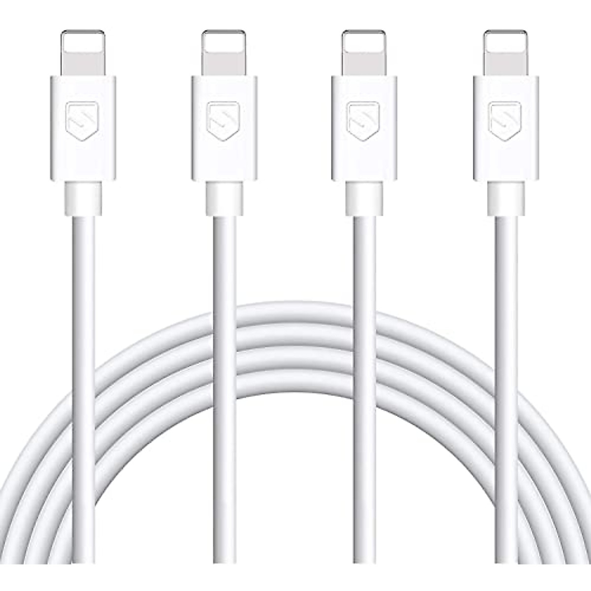 iPhone Charger, 4Pack 6FT Lightning to USB Charging Cable Cord Compatible with iPhone 13 12 11 Pro 11 XS MAX XR X 8 8Plus 7 7Plus 6 6Plus 6S 6SPlus 5 5S SE (S-06WH) 