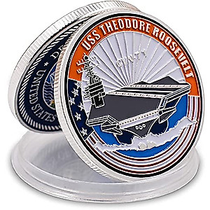 CVN-71 Challenge Coin USA Army Department of The Navy USS Theodore Roosevelt Military Coins