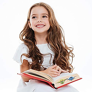 6 Pieces Wacky Bookmarks Animal Bookmarks 3D Squashed Bookmarks for Kids Students Teachers, Funny Bookmark for Reading (Mixed Style)