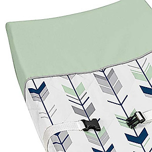 Sweet Jojo Designs Grey, Navy Blue and Mint Woodland Arrow Boy Girl Baby Changing Pad Cover