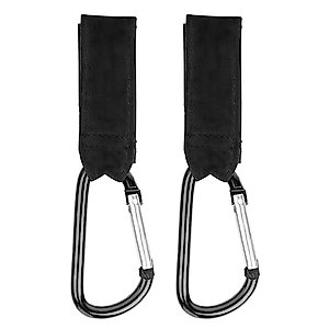 NORACLAN Baby Bag Clips Stroller Hooks Clips to Hang Your Shopping & Bags Safely on Your Buggy, Pushchair or Pram- Universal Fit on Strollers & Joggers