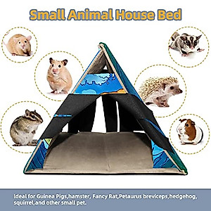 Y-DSIWX Guinea Pig House Bed, Rabbit Large Hideout, Small Animals Nest Hamster Cage Habitats Man Surfing Blue Wave Sky