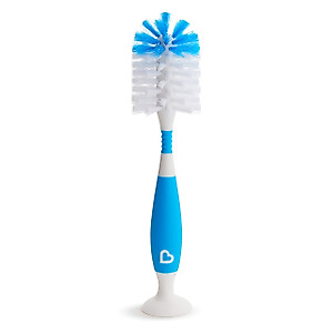 Munchkin® Baby Bottle and Sippy Cup Cleaning Set, Includes Countertop Drying Rack and Bristle Bottle Brush, Blue