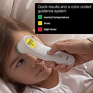Braun Forehead Thermometer -  Digital Thermometer with Professional Accuracy and Color Coded Temperature Guidance - Thermometer for Adults, Babies, Toddlers and Kids