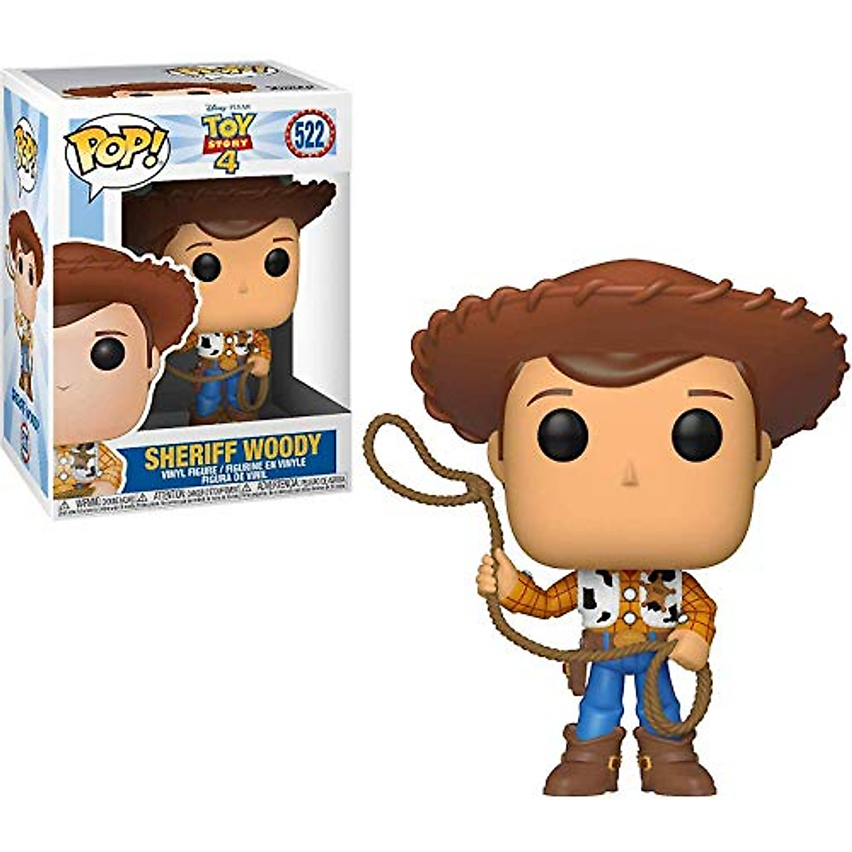 Disney Pixar: Toy Story 4 - Sheriff Woody Funko Pop! Vinyl Figure (Bundled with Compatible Box Protector Case), Multicolored, 3.75 inches