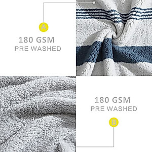 Nautica- Throw Blanket, Ultra Soft Plush Sherpa Home Décor, All Season Bedding (Saltmarsh Navy, 50 x 60)