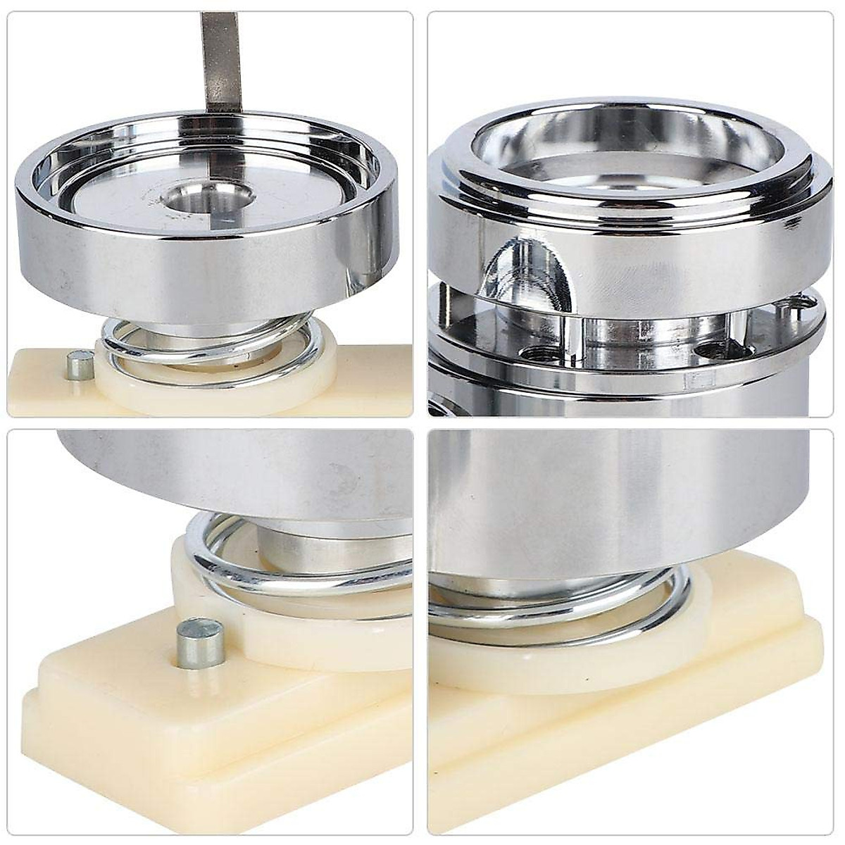 Sheens 58mm Interchangeable Die Mould for Badge Pin Making, Button Punch Press Tool with Round Pin Punching Die Badge Maker Machine Accessories