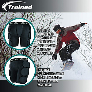 Trained Padded Protective Shorts for Extreme Sports Black