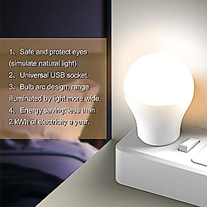 GALLIA USB Lights, Led Night Lights, Plug in Night Light, Compact, Beal for Bedroom, Kitchen, Hallway, Bathroom, Stairs, Nursery(4 Warm White Light)