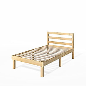 ZINUS Robin Wood Platform Bed Frame with Headboard / Wood Slat Support / No Box Spring Needed / Easy Assembly, Twin