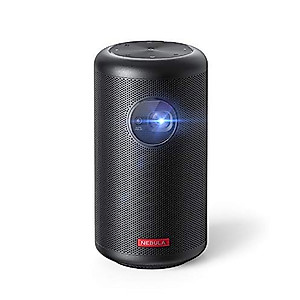 Anker Nebula Capsule Max, Pint-Sized Wi-Fi Mini Projector, 200 ANSI Lumen Portable Projector, 8W Speaker, Movie Projector, 100 Inch Picture, 4-Hour Video Playtime, Outdoor Projector (Renewed)