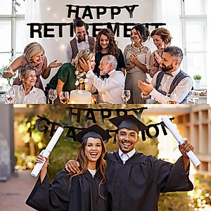 SUNBEAUTY 124 Pcs Black DIY Make Your Own Banner Customizable Letters Symbols Banner For Birthday Wedding Happy New Year Baby Shower Graduation Retirement Xmas Party Decoration