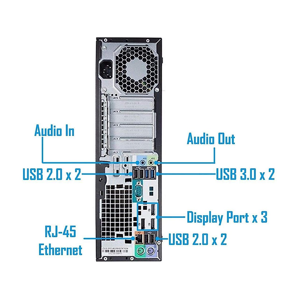 HP Desktop Computer with Windows 10, Workstation Compaq Small Form Factor Elite PC, Quad Core i5-4570 3.20 GHz, 8GB DDR3 RAM, 120GB SSD, DualBand WiFi, DVD-RW, USB 3.0, DisplayPort (Renewed)