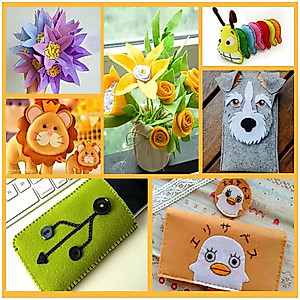 Ramya 10PCS Self Adhesive Felt Sheets Size 7.8"X 11.8"(20cm X 30cm),Suitable for Decoration of Different DIY Handicraft Projects, Holiday Gift Boxes, Storage Boxes, and Drawers (Orange)