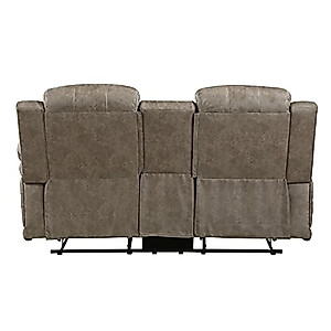Lexicon Perm Double Reclining Loveseat, Sandy Brown
