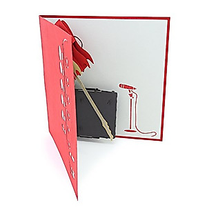 PopLife Guitar 3D Pop Up Card - Musician Birthday Card, Retirement Party, Father's Day, Teacher Gift from Student, Rock Band, Music School Graduation, Electric Bass Player, Concert, Recital