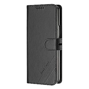 Asdsinfor Samsung Galaxy Z Fold 5 Case,Galaxy Z Fold 5 Wallet Case PU Leather with Credit Cards Holder Shockproof Flip Magnetic Protection Men Women Lady Phone Case for Galaxy Z Fold 5 Black HXPU