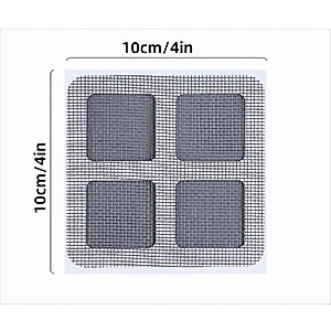50 Pack,4" X 4" Disposable Shower Drain Cover Hair Catcher, Square Shower Drain Mesh Sticker,Disposable Floor Drain Sticker Suitable for Bathroom/Laundry/Bathtub/Kitchen/Sink/(50 PCS)