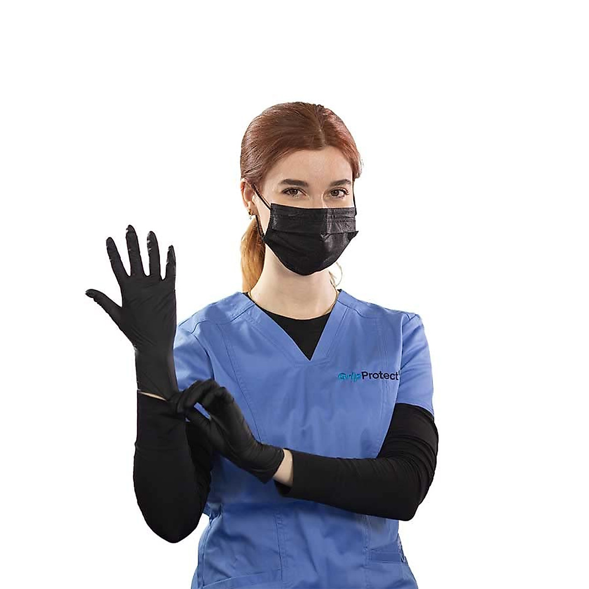 GripProtect Precise Black 5 Nitrile Exam Gloves | 5 Mil Thickness | Chemo-Rated | Medical, Law Enforcement, Tattoo, Dental, Janitorial, Food & Agriculture