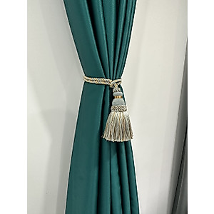 Fenghuangwu 2 Pack Curtain Tie Backs Rope Tassels for Curtains Drape tiebacks Handmade Outdoor Home and Outdoor Decorative (Mix Blue, 2p)