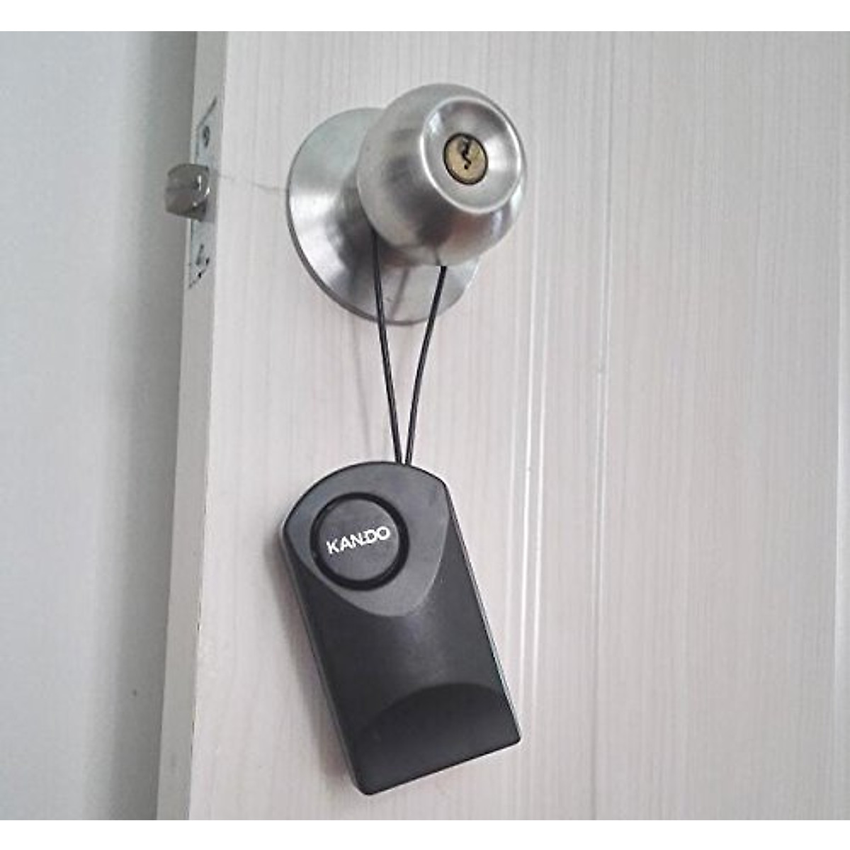 Portable Alarm Rescue Sound Generator Alarm Hand Touch Emergency Alarm Theft Scaring Door Handle Touch Alarming for Hotel Safety Guard and Home Door with Battery Included