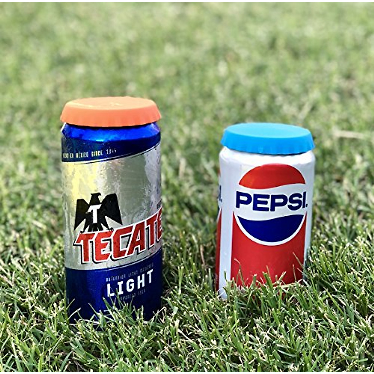 Silicone Soda Can Lids – Can Covers – Can Caps – Can Topper – Can Saver – Can Stopper – Fits standard soda cans (2 Pack, Blue)