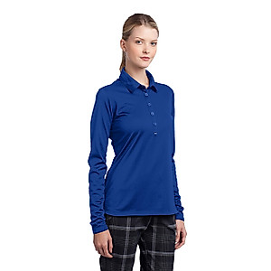 Nike Golf Ladies Long Sleeve Dri-FIT Stretch Tech Polo. 545322 Blue Sapphire L