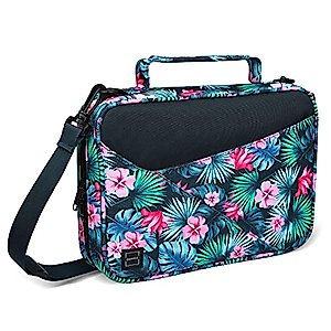 Bible cover,bible carrying case for women,bible covers,bible covers with handles and zippered pockets, bible case for women,bible covers for women,bible covers for girls, christian gift (palmate blue)