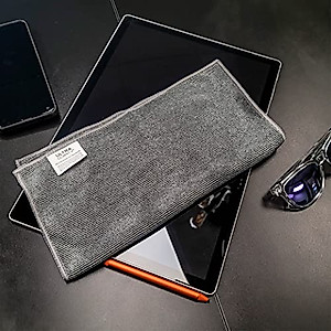 Ultra Clarity Household Window & Glass Cleaning Spray Kit, 18 oz Spray & 2 Large Premium Microfiber Cloths, Mirrors, Shower Door, Electronic Screens, Optical Grade Streak-Free Home Cleaner