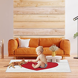 Teamery Kitchen Mats for Floor, Red Heart Kitchen Rugs, Kitchen Organization 2pcs Kitchen Mat, Kitchen Decor Runner Rug, Anti-Fatigue Mats for Kitchen Floor, Kitchen Gadgets