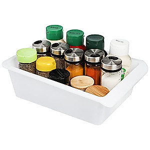 Yopay 9 Pack Commercial Bus Tubs, 7L Plastic Storage Shelf Bin, School Toy Organizer Bins, White Wash Basin Bus Box for Classroom Teacher Book School Supplies Kitchen Restaurant Use