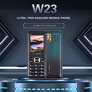 Heayzoki Unlocked Cell Phone, Ultra Thin 2G Mobile Phone Large Button Volume Senior with 3 Card 3 Standby for Elderly(Green)