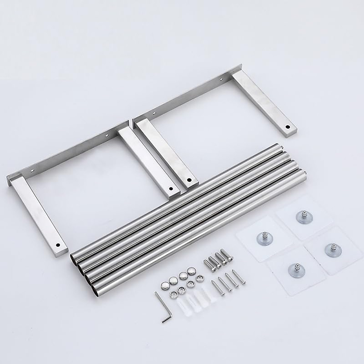 Stainless Steel Bathroom Wall Towel Rack for Rolled and Folded Towels - Mounted Metal Holder for Easy Washcloth Storage and Organizing (Gold)