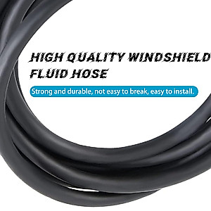 AUCELI Windshield Washer Hose Kit 22 Pcs Set, 4M Washer Fluid Hose, 6 Pcs Hose Connectors, 2 Fan Nozzles, Connect Car Water Pump and Nozzles Suitable for Most Car Windshield Fluid Tubing
