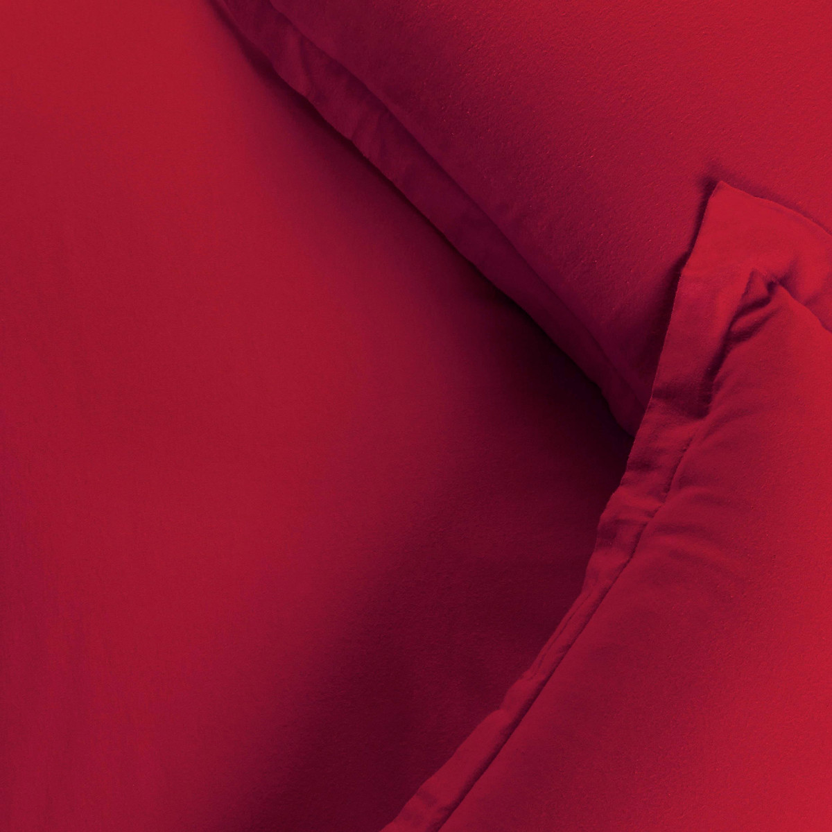 Superior Extra Soft All Season 100% Brushed Cotton Flannel Solid Bedding Duvet Cover Set - Burgundy, Twin Size