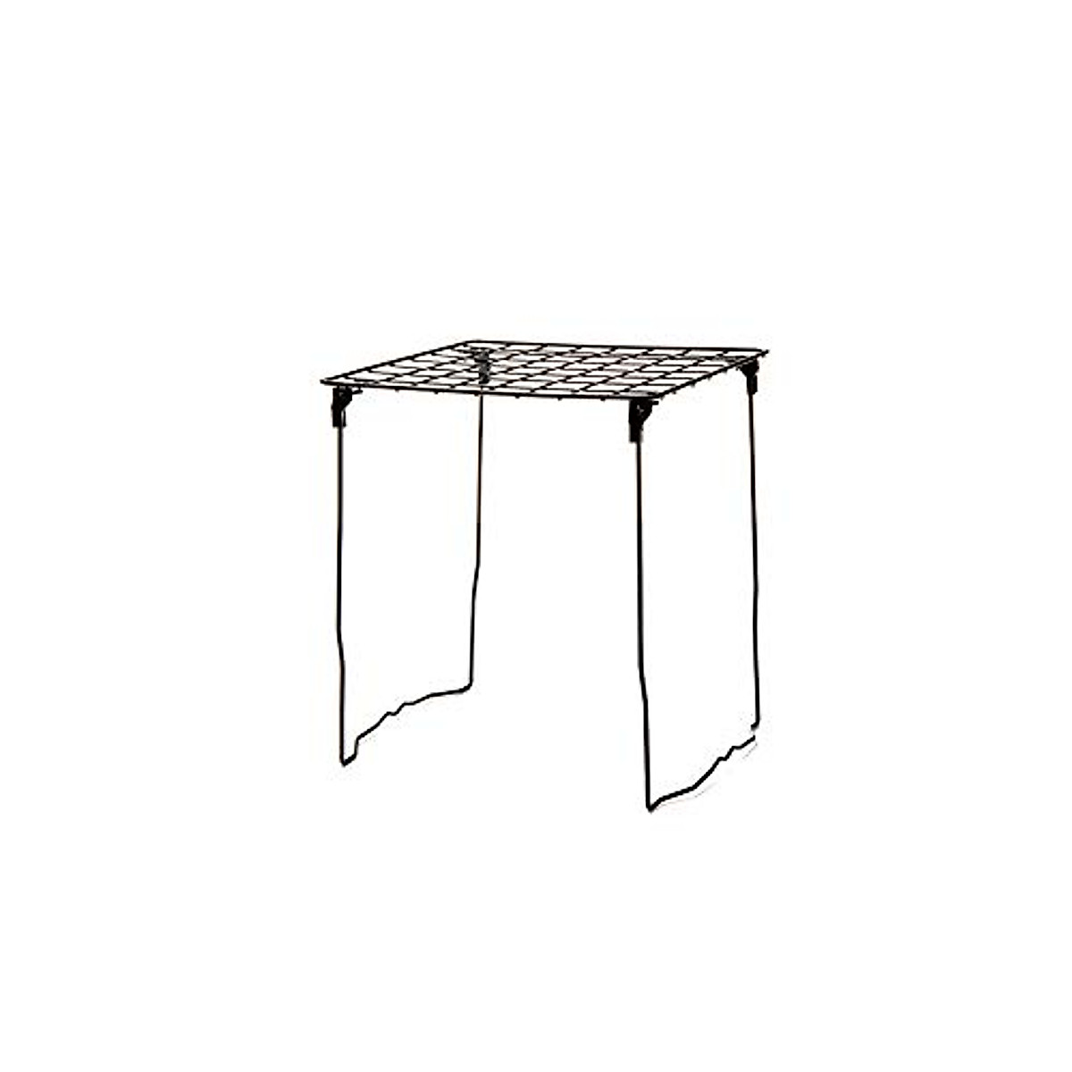 Mind Reader BORGLOCK-BLK Freestanding, 12.5 Inch Wire Shelf, Accessories Shelving Unit, Foldable, Portable, Ideal for School, Work and Gym Lockers. Holds up to 30 pounds, Black Metal