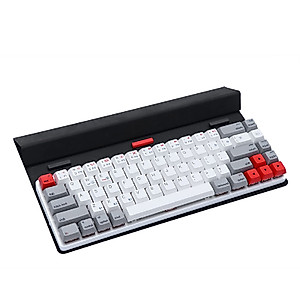 EPOMAKER NT68 65% RGB Hotswap Bluetooth 5.1 Wireless Wired Mechanical Gaming Keyboard with Foldaway Stand, 1900mAh Battery for Mac/Win/Gamer (Chocolate Brown Switch, Grey White for Mac)