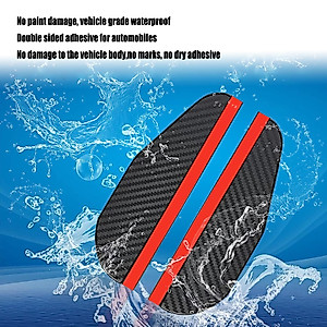 UGSHY 2 PCS Car Rearview Mirror Rain Eyebrow, Carbon Fiber Rubber Rain Shield, Waterproof Dirt-resistant Clear Vision Protector, Universal Rearview Mirror Accessories for Most Cars (Black)