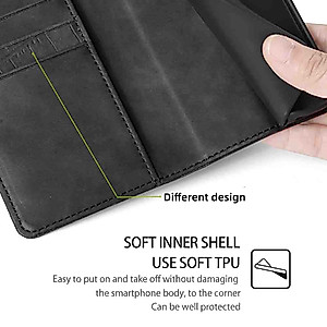 BANLEI2U Phone Cover Wallet Folio Case for Samsung Galaxy S9 Plus, Premium PU Leather Slim Fit Cover for Galaxy S9 Plus, Shock Resistant, Black