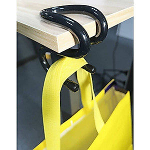 AUXPhome Portable Bag Hook Hanger Clamp-On Backpack, Under Counter, One Step Installation - 10 lb. Capacity, Reduce Desk Clutter