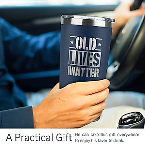 Gifts for Men - Mens Gifts for Grandpa, Him, Dad, Husband - 40th, 50th, 70th, 80th Funny Birthday Gifts for Men - Retirement Gifts for Men - Grandpa Gifts, Dad Gifts - 20 Oz Coffee Tumbler for Men