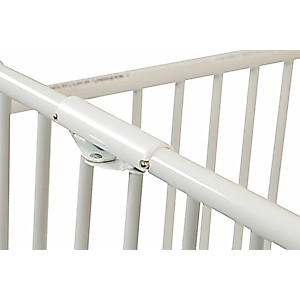 LA Baby Full Size Metal Holiday Crib, White