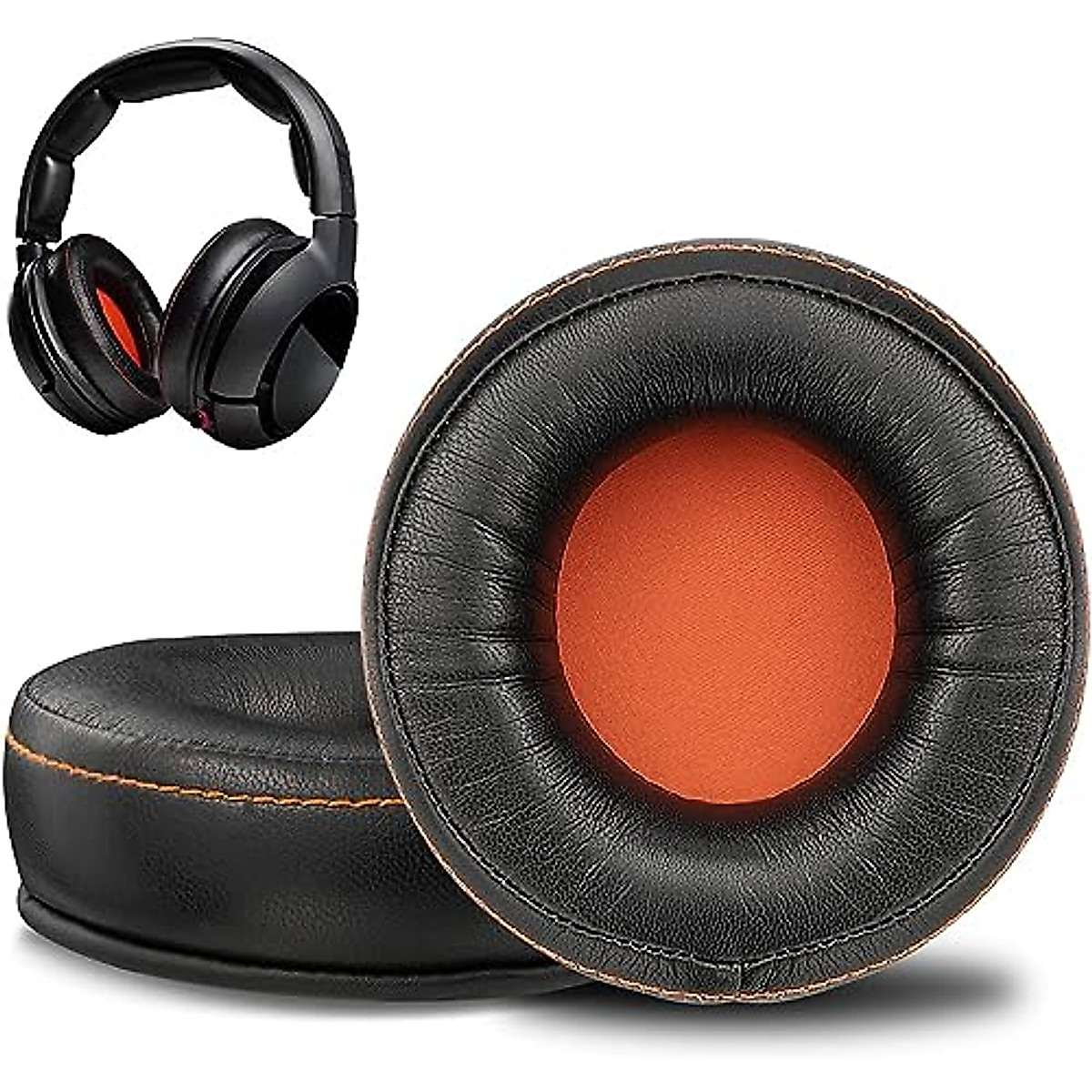 SOULWIT Ear Pads Cushions Replacement, Earpads for SteelSeries Siberia 800 (X800, P800), Siberia 840, SteelSeries H, 9H Gaming Headset, with Softer Protein Leather - Black