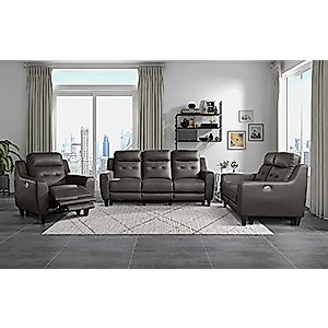 Lexicon Schuyler Power Double Reclining Loveseat, Grayish Brown