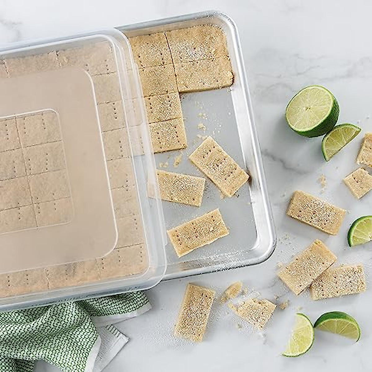 Nordic Ware Naturals Two Half Sheets with Lid Set, 3-Pieces