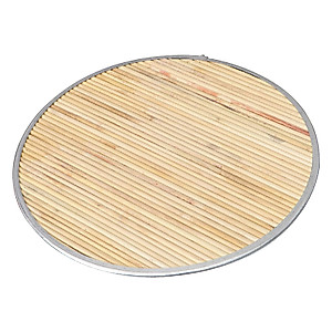 SOLUSTRE Bamboo Dumpling Tray Traditional Non-Stick Bamboo Steamer Basket Baking Mat for Baking Dumpling Dough Pastry Cookie Wontons 40cm