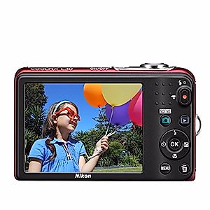 Nikon COOLPIX L30 20.1 MP Digital Camera with 5x Zoom NIKKOR Lens and 720p HD Video (Red) (Discontinued by Manufacturer)