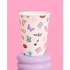 xo, Fetti Eras Party White Paper Cups | 24 Disposable 12 oz Cups | Concert Party Drinkware, Bachelorette Decorations, Birthday Tableware, Bridesmaid Supplies